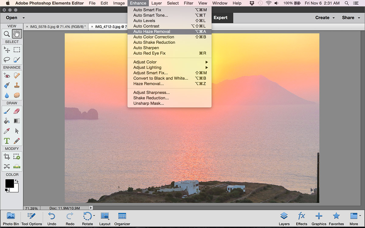 Adobe Photoshop Elements How To Use The Dehaze Tool